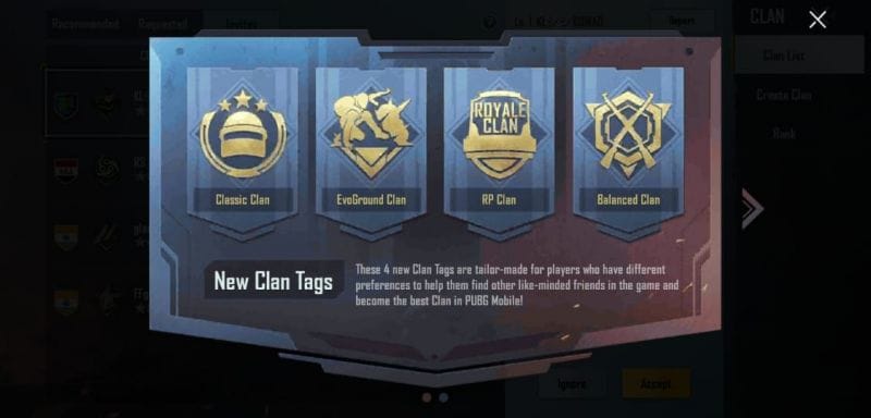 How to create a clan in BGMI with cool and unique name