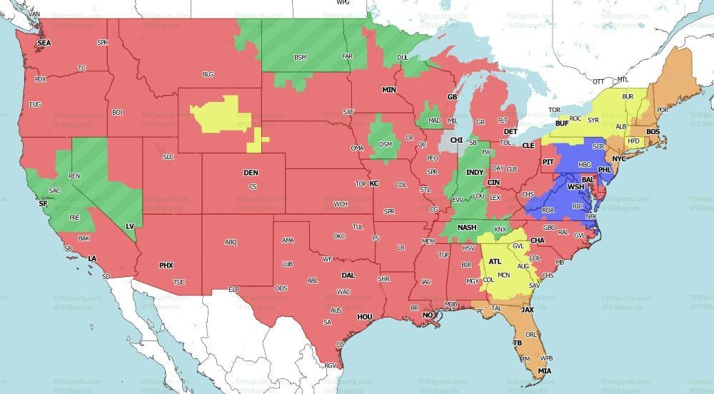 NFL Week 17 Coverage Map: TV Schedule, Channel and Time for 2021-22 Season