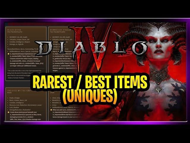 unique: All Diablo 4 Unique items, their bonuses, and how to get them