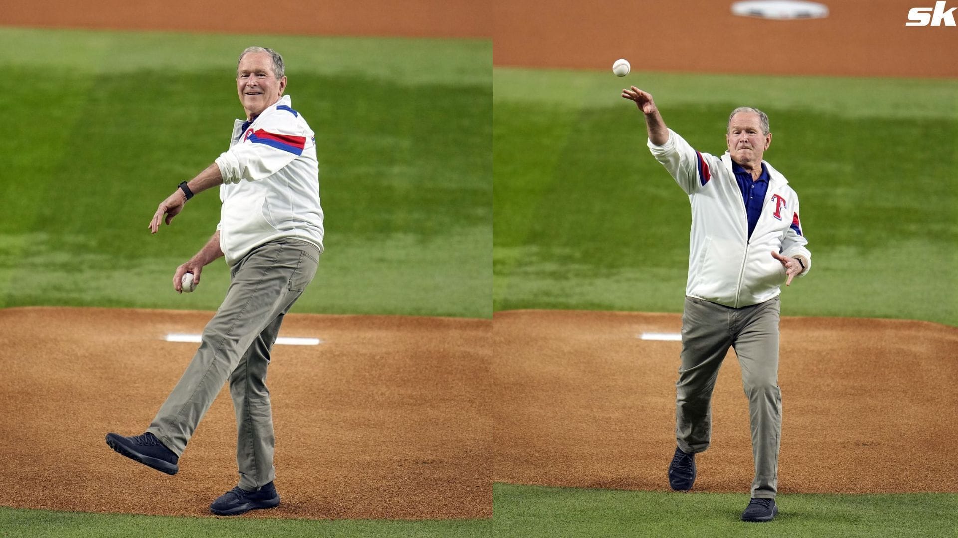 MLB fans aim jibe at former president George W Bush's first pitch at ...