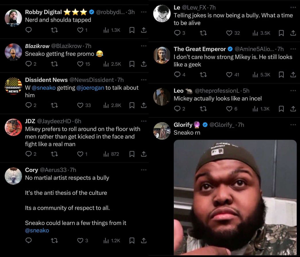 "What the f**k?" - Sneako responds as Joe Rogan calls him a "bully ...