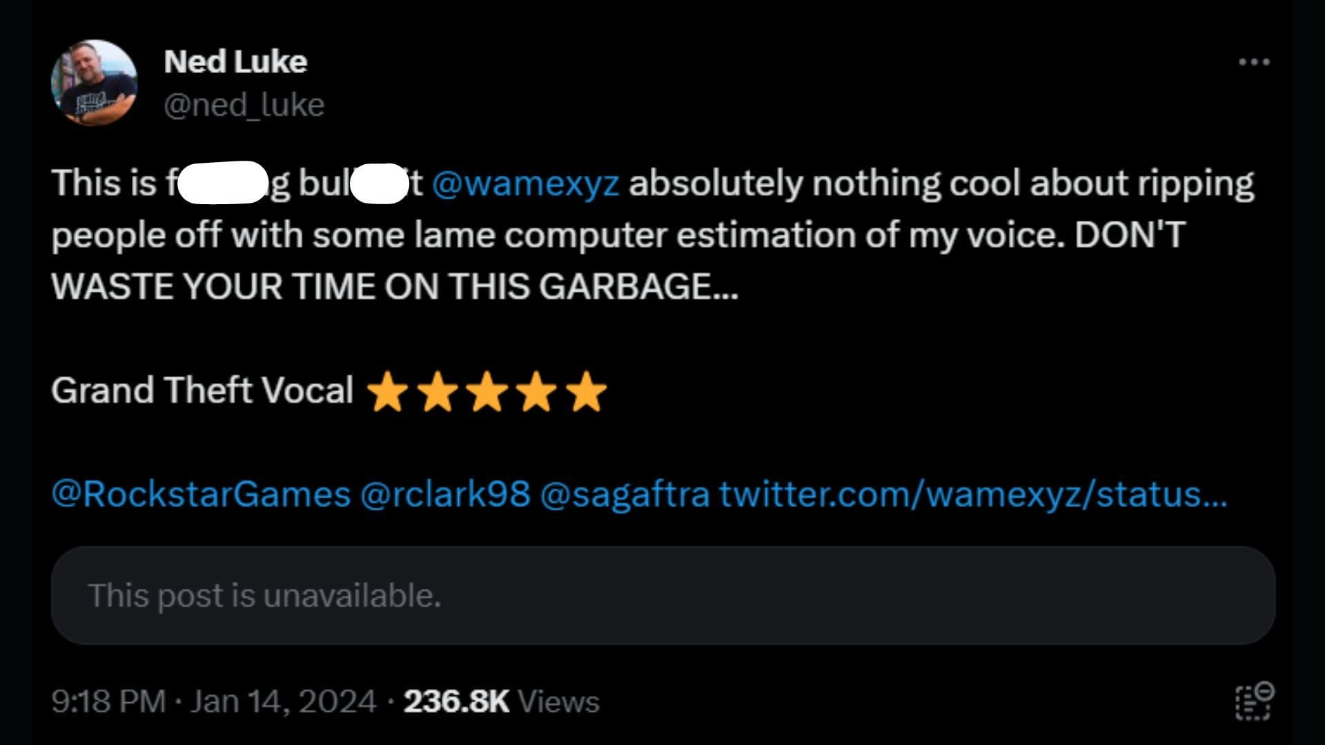 GTA 5's Michael actor Ned Luke raises voice against using AI to ...