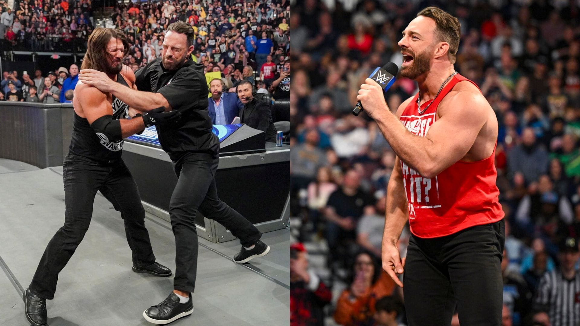 [WATCH] LA Knight and AJ Styles get into a brawl at WrestleMania media ...