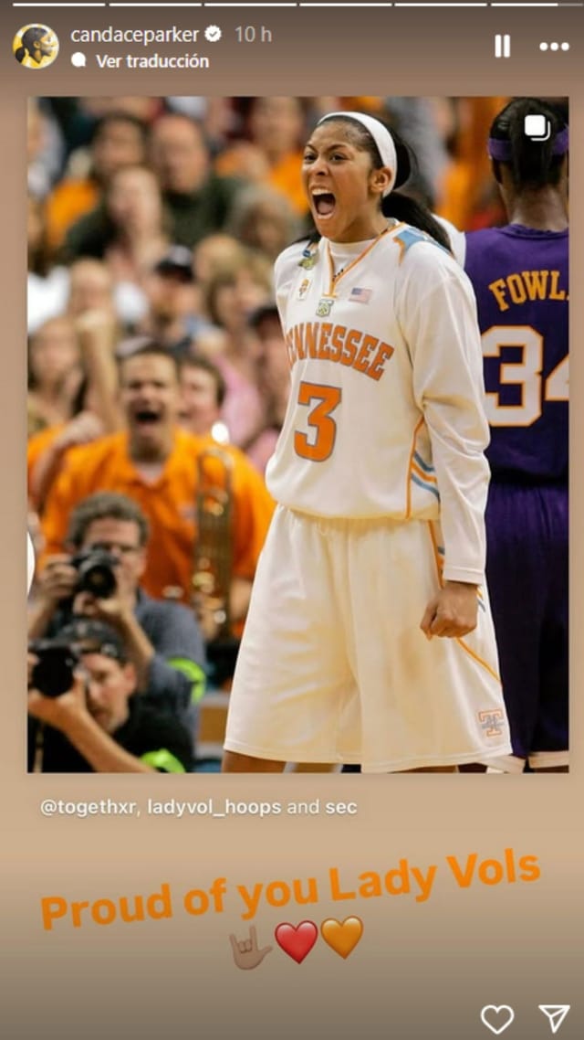 Candace Parker drops 5-word reaction to Lady Vols' historic Sweet 16 ...