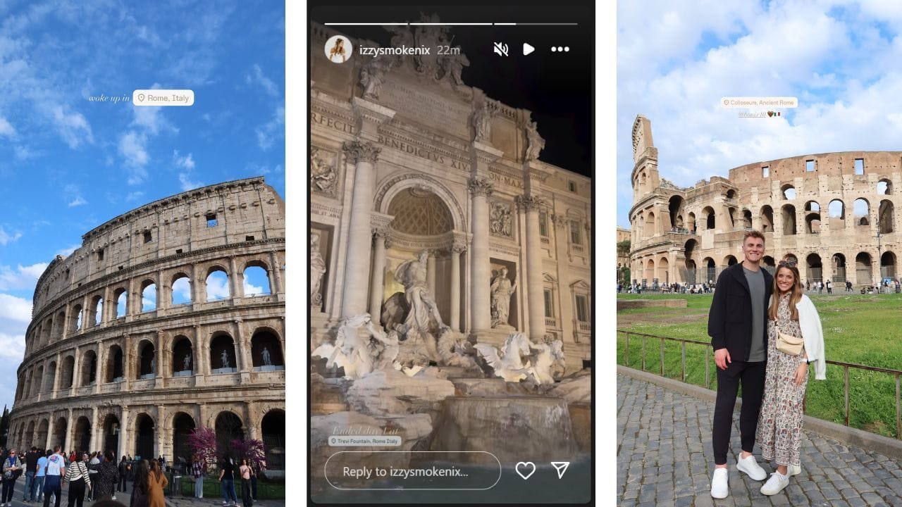 Bo Nix and wife Izzy share Colosseum snapshots from their Roman getaway