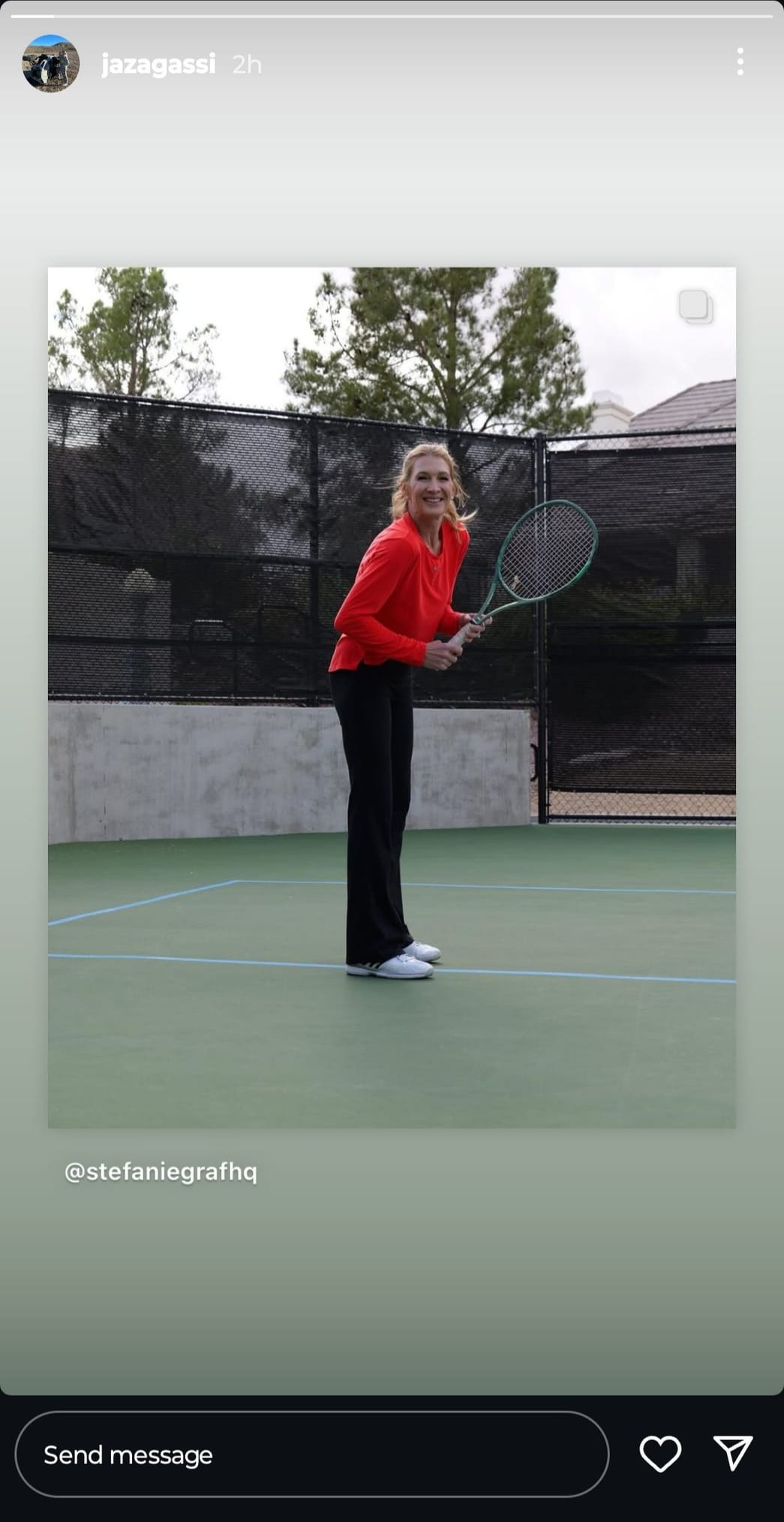 Andre Agassi and Steffi Graf's daughter Jaz shows her support for ...