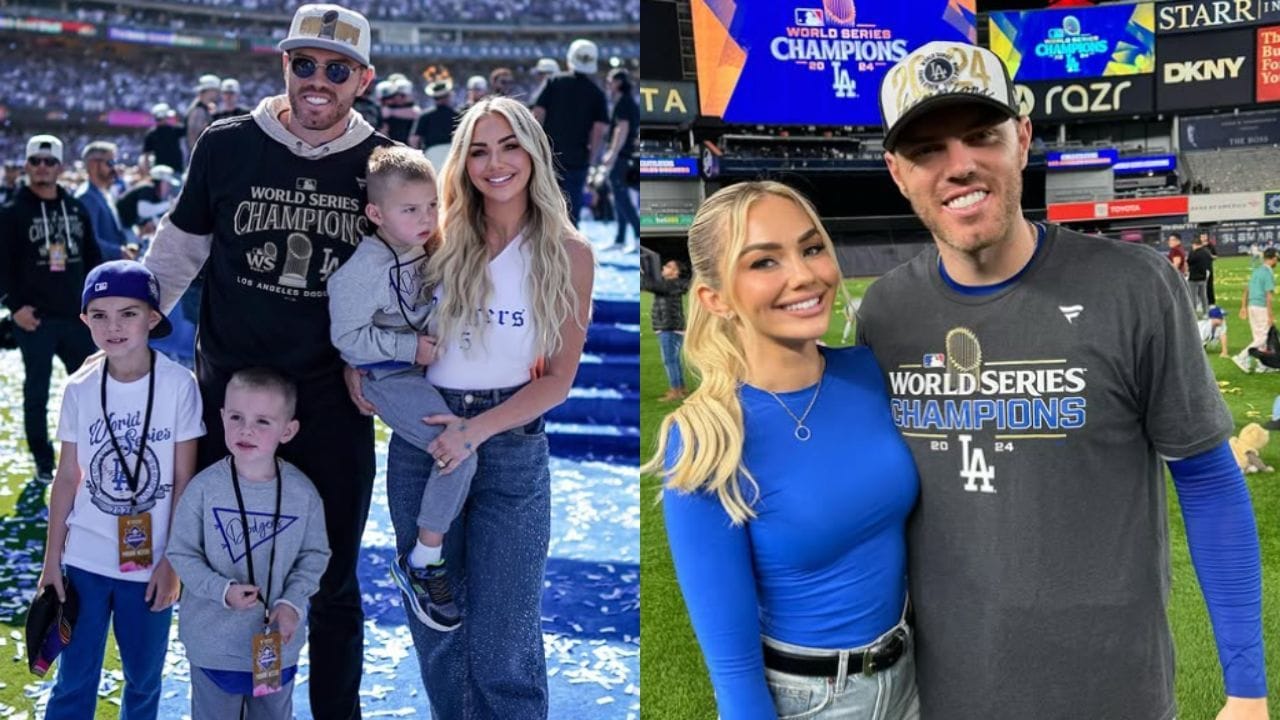 Freddie Freeman's wife Chelsea gushes over adorable sight of twins ...