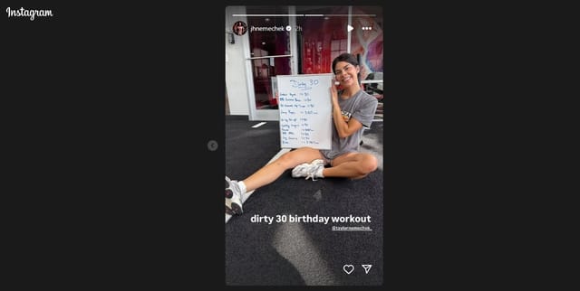 John Hunter Nemechek shares his wife Taylor’s “dirty 30” birthday workout regimen