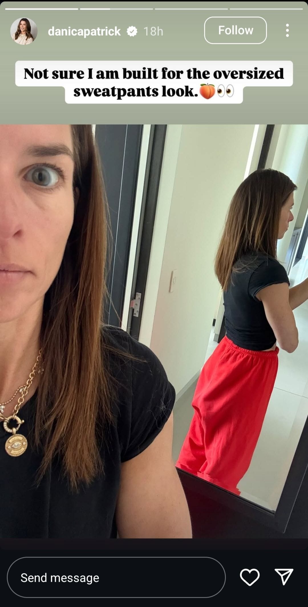 Danica Patrick “not sure” about her dressing choice in recent IG story